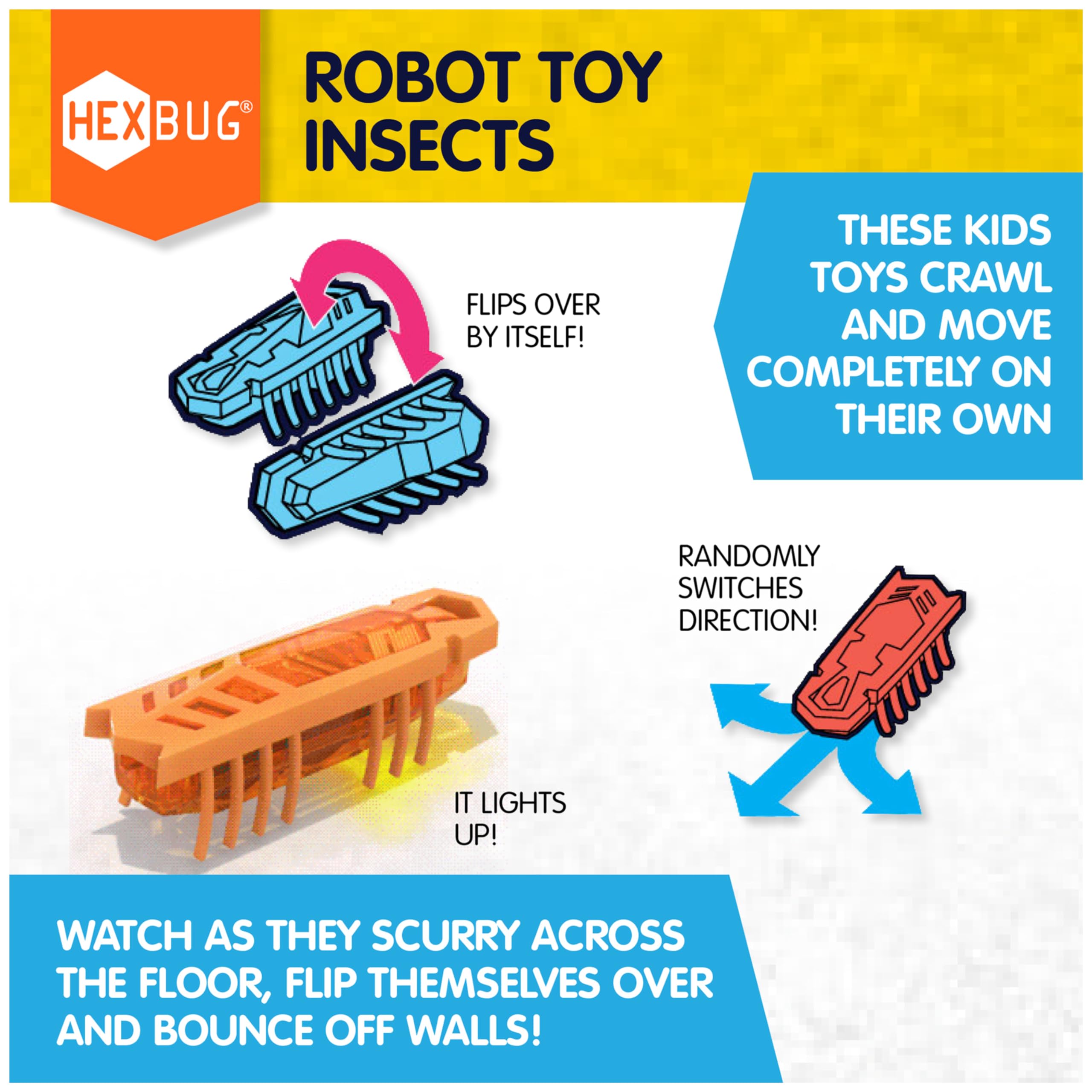 Mua HEXBUG Nano 5 Pack, 4 Nano Bugs with Bonus Flash Nano, Sensory Toys ...