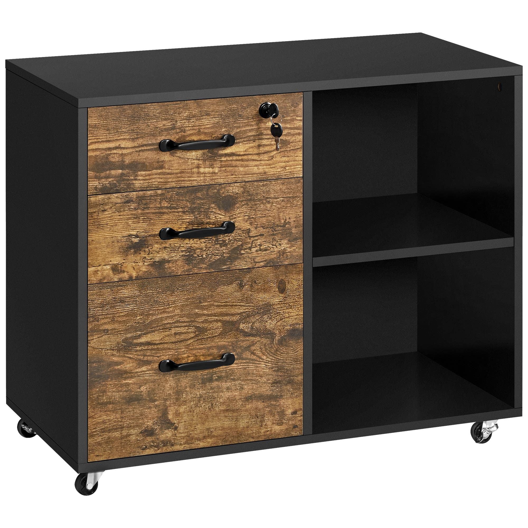 Mua Yaheetech Lateral File Cabinet with Lock for Letter, A4 Size, 3 ...