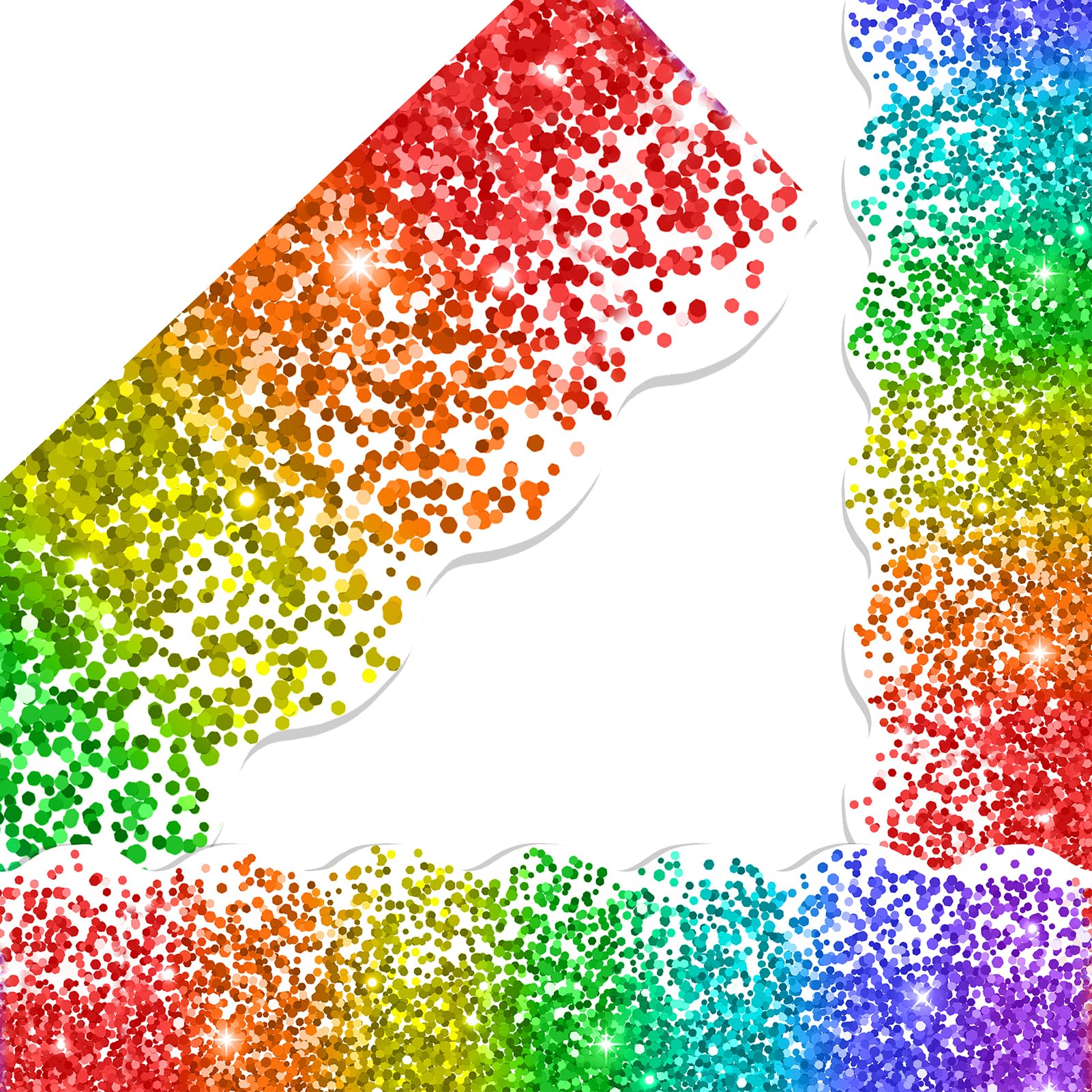 AREOK Rainbow Bulletin Board Borders - 59 FT Colorful Confetti ...