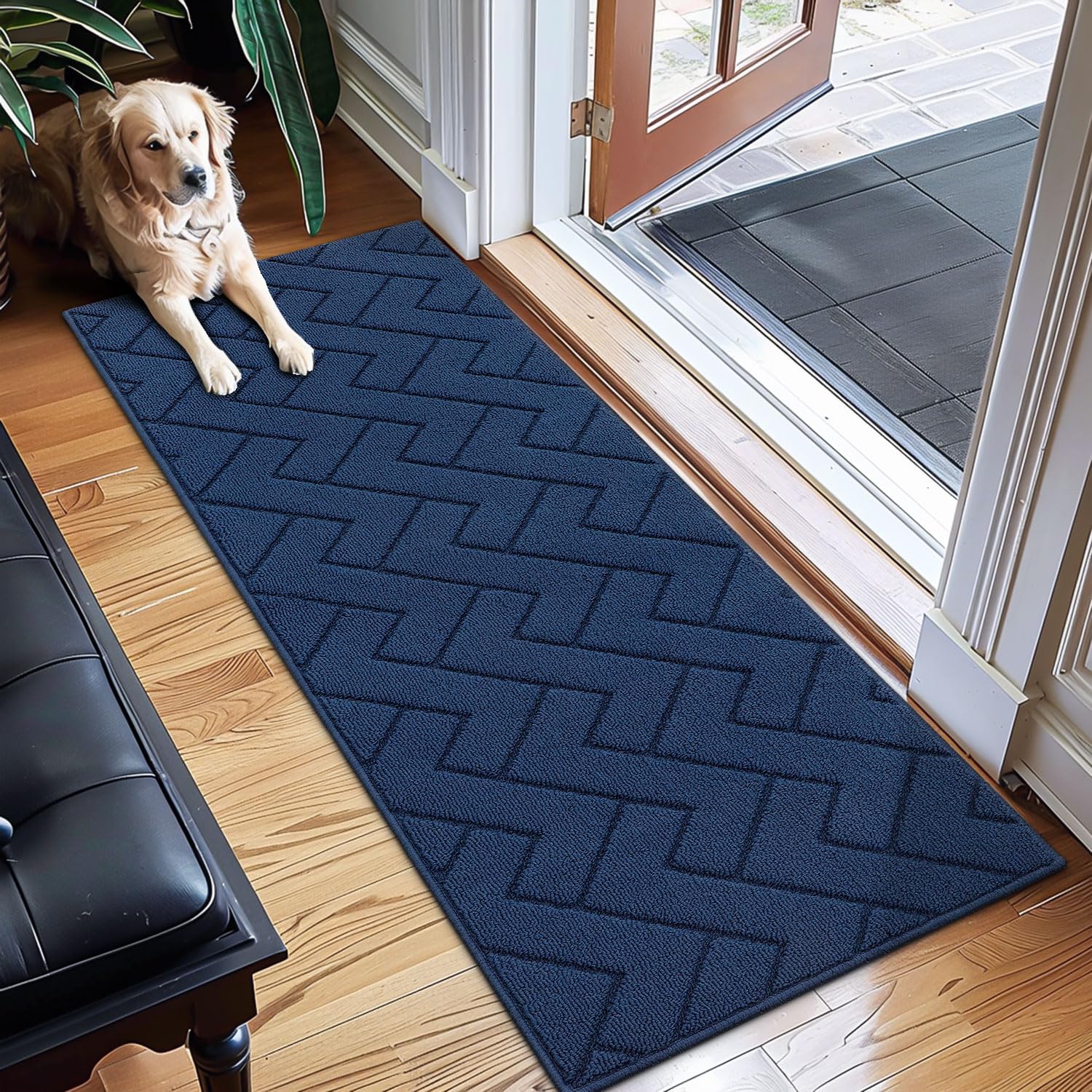 hicorfe Indoor Doormat,Front Back Door Mat Rubber Backing Non Slip Door ...