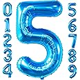 Amazon.com: KatchOn, Blue Number 5 Balloon - Big, 50 Inch | Five ...