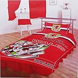 Welsh/Wales Rugby Union Single Rotary Duvet Cover & Pillowcase Set ...