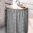 Amazon.com: Windkream Fabric Sink Skirt Diamond Bathroom Stitch Self ...