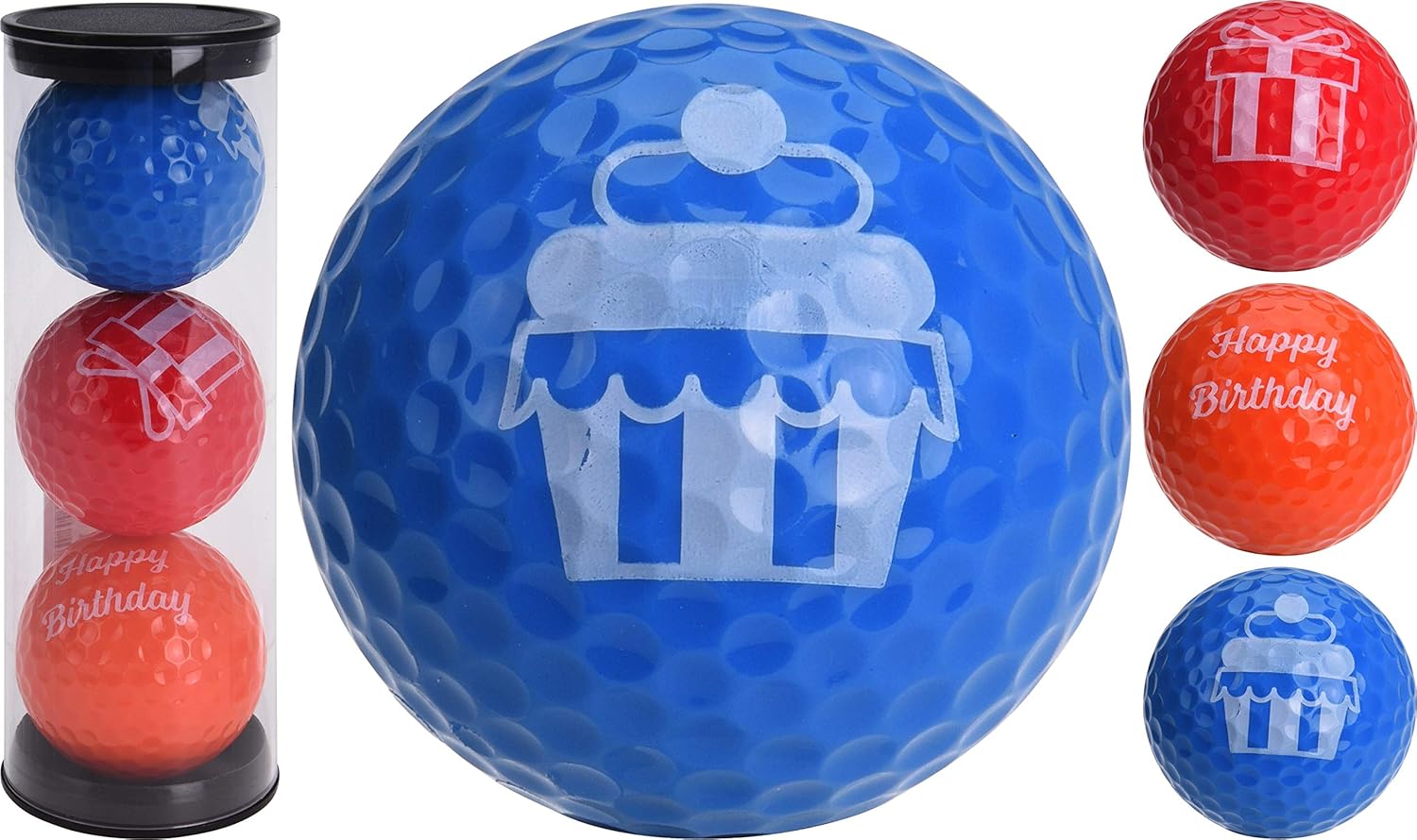 LEGEND Novelty Happy Birthday Golf Balls - Pack of 3: Amazon.co.uk ...