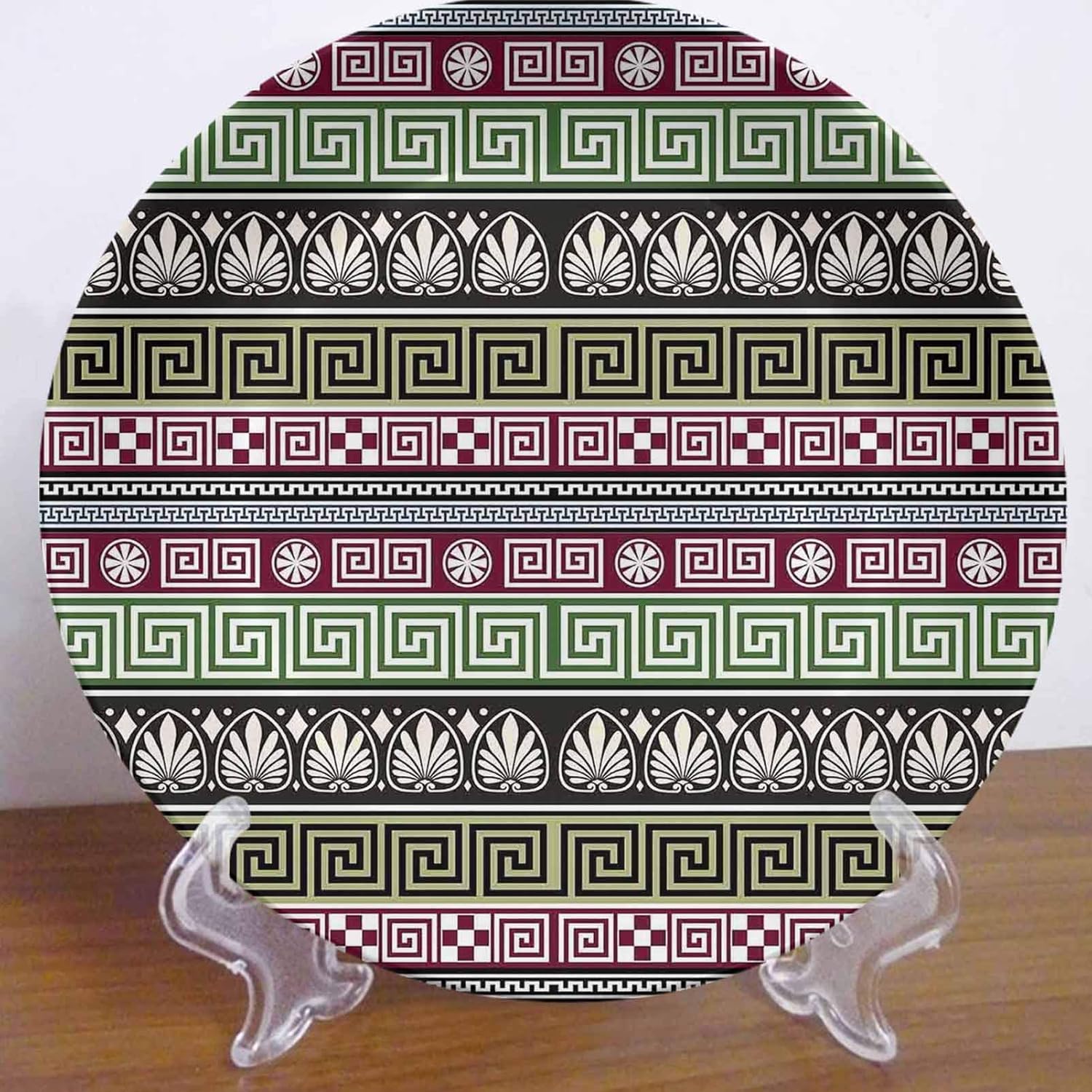 Amazon.com: Lyzelre 10" Greek Key Ceramic Dinner Plate,Antique Greek ...