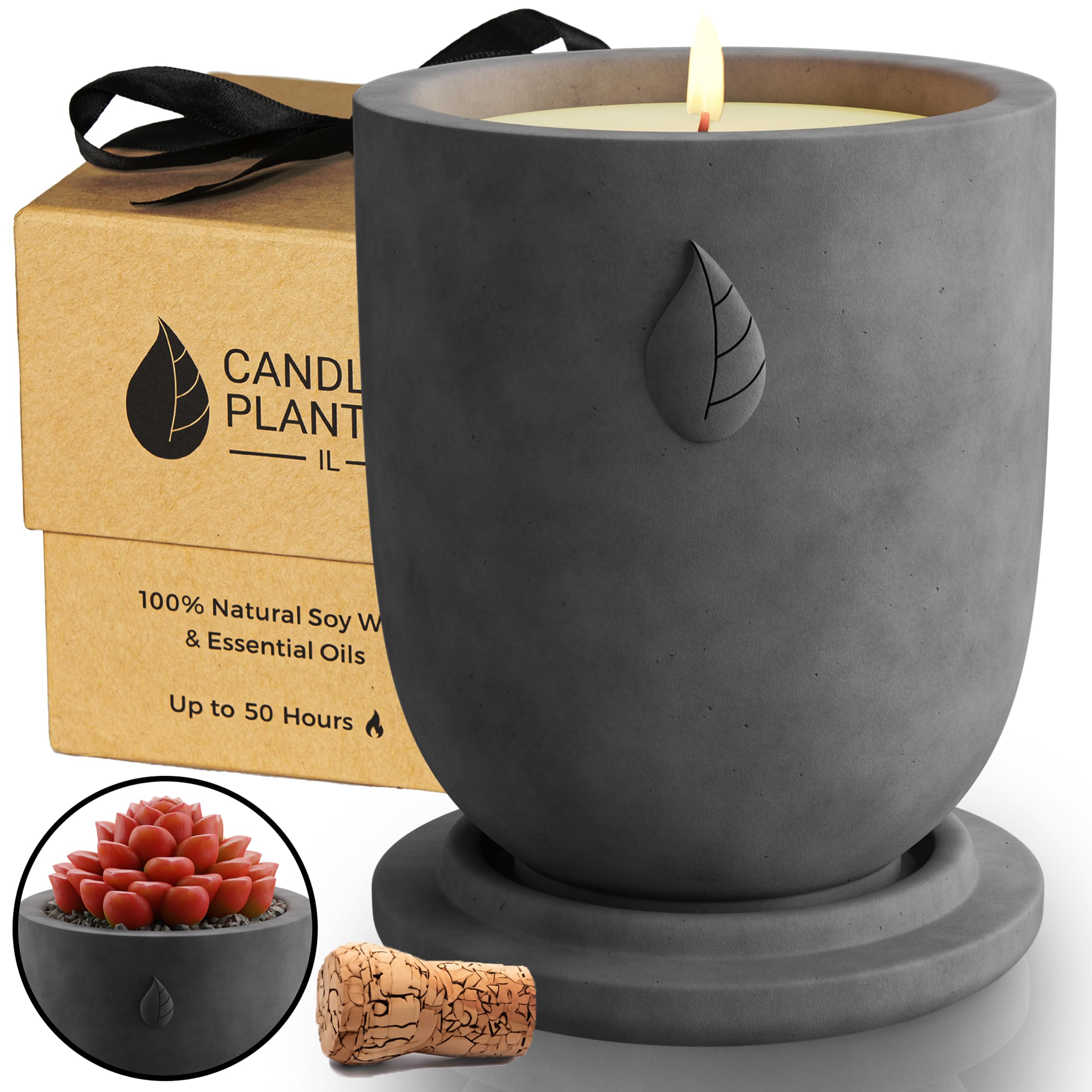 Mua CandlePlanter Concrete Cement Candle Planter - Scented Soy Candle ...