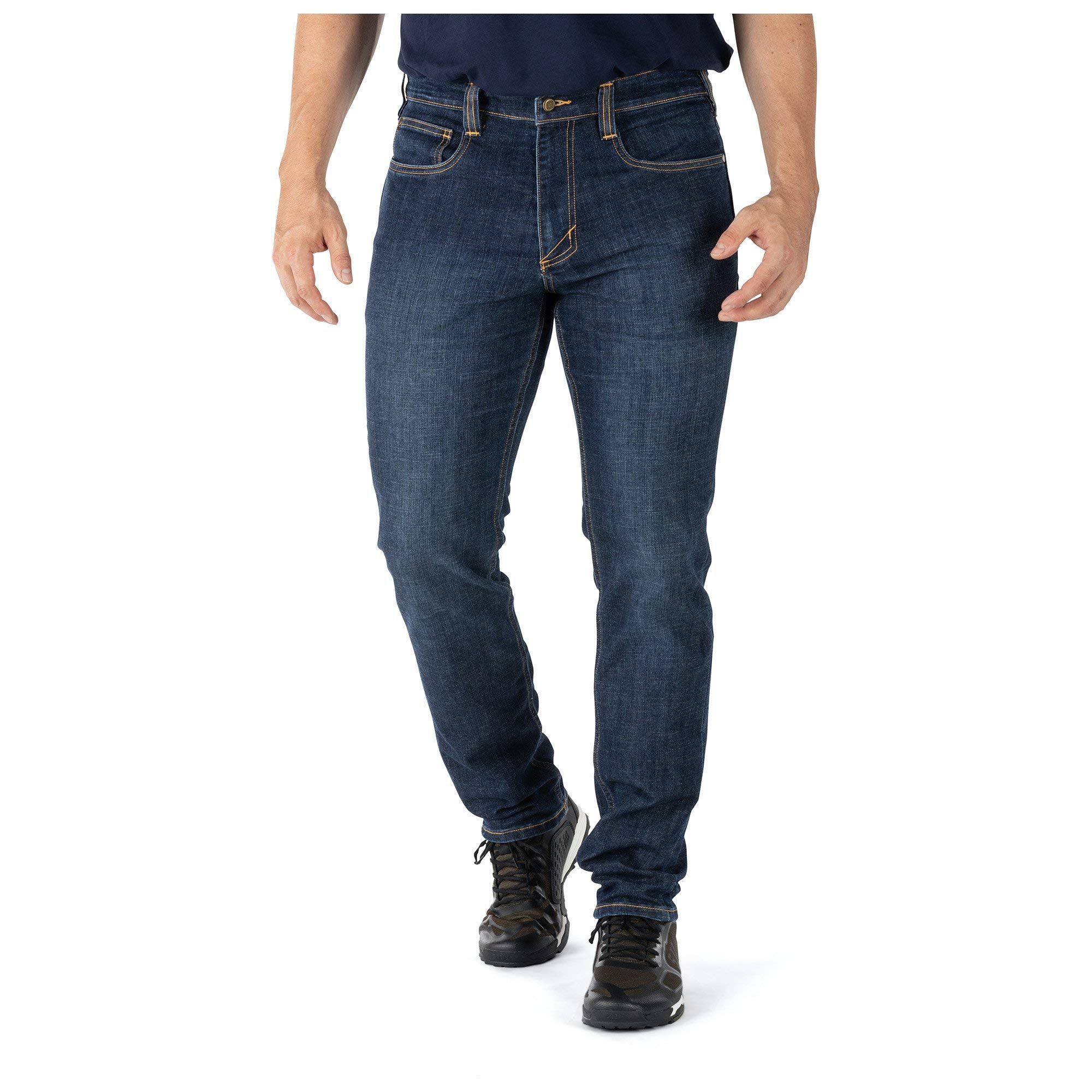 5.11 Tactical Mens Defender-Flex Slim Fit Jeans, Bar Tack Construction ...