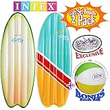 Amazon.com: Intex Surf's Up Inflatable Mats with Fiber-Tech ...