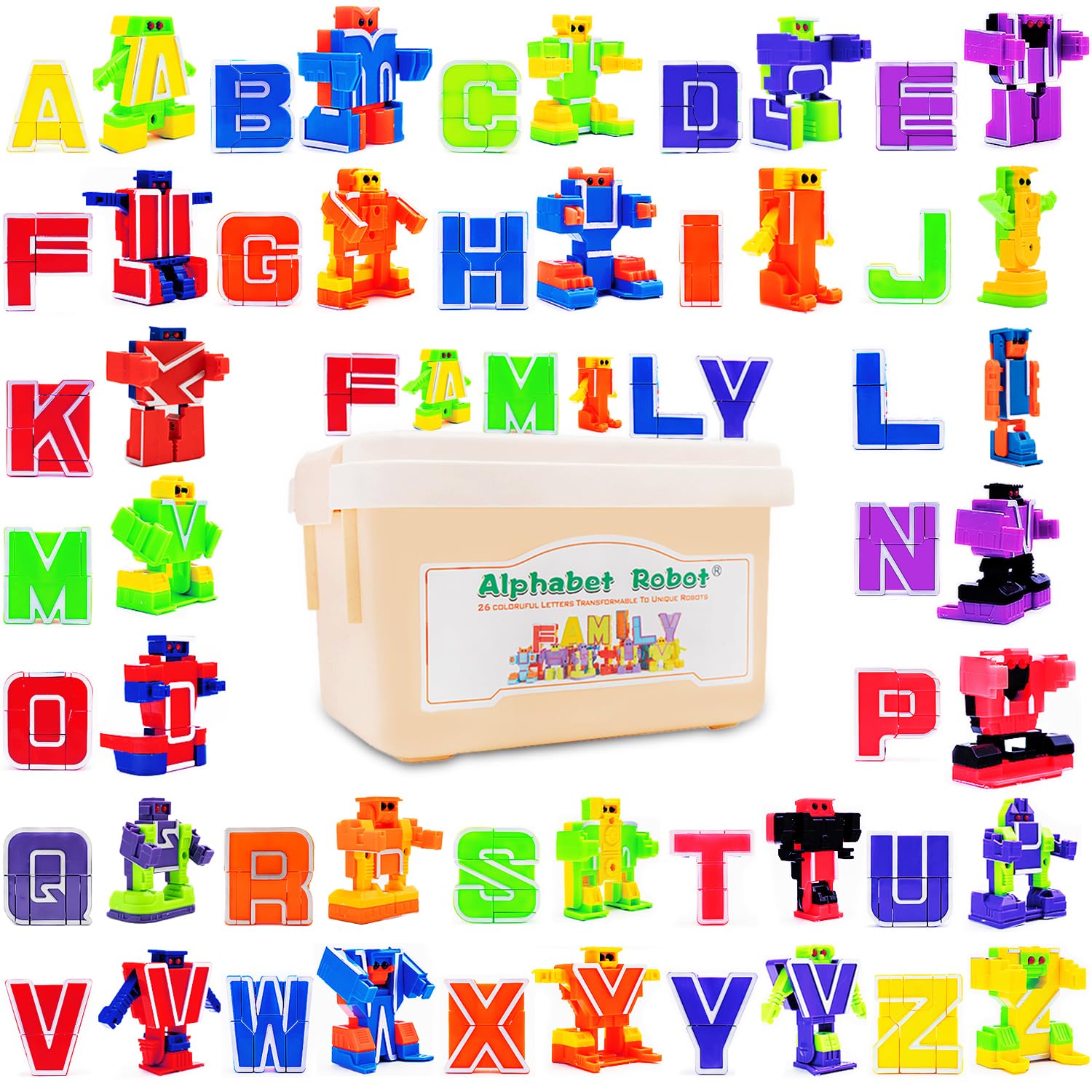 Mua 26 Pieces Alphabet Robots Toys for Kids, Alphabots Transforming ...
