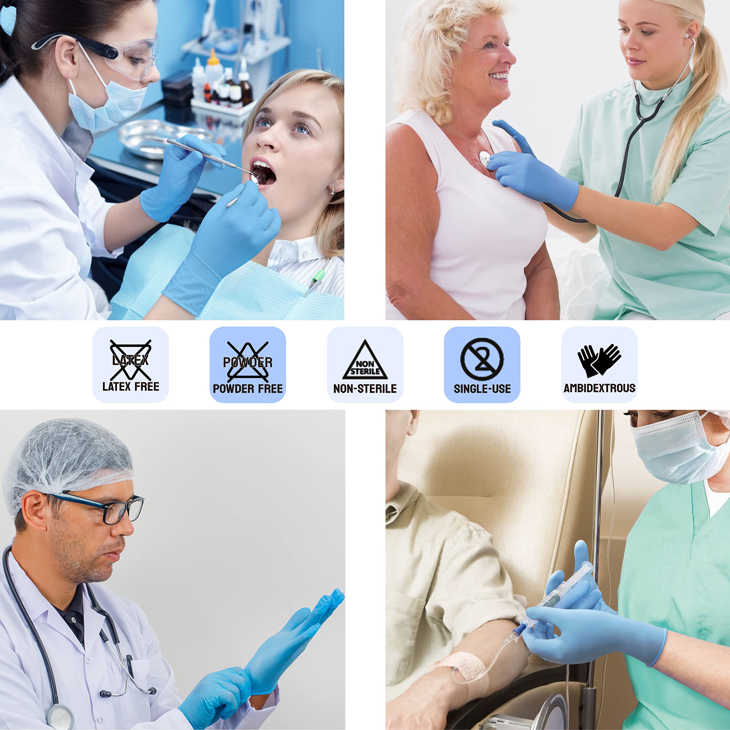 Mua Safe Health Nitrile Exam Gloves, 3.5 Mil, Latex Free, Powder Free ...