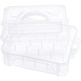 Amazon.com: New brothread 4 Layers Stackable Clear Storage Box ...