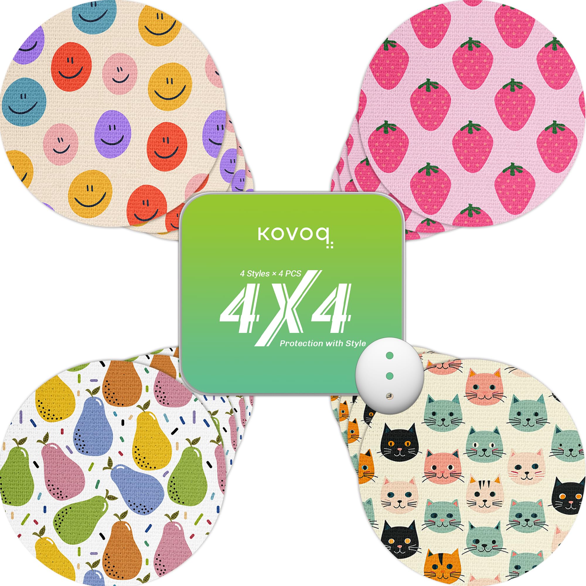 Kovoq - Dexcom G7 Over Patches, 16 Printed Waterproof Dexcom Stelo & G7 ...