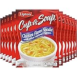 Amazon.com : Lipton Cup-a-Soup Instant Soup For a Warm Cup of Soup Chicken Noodle Soup Made With ...