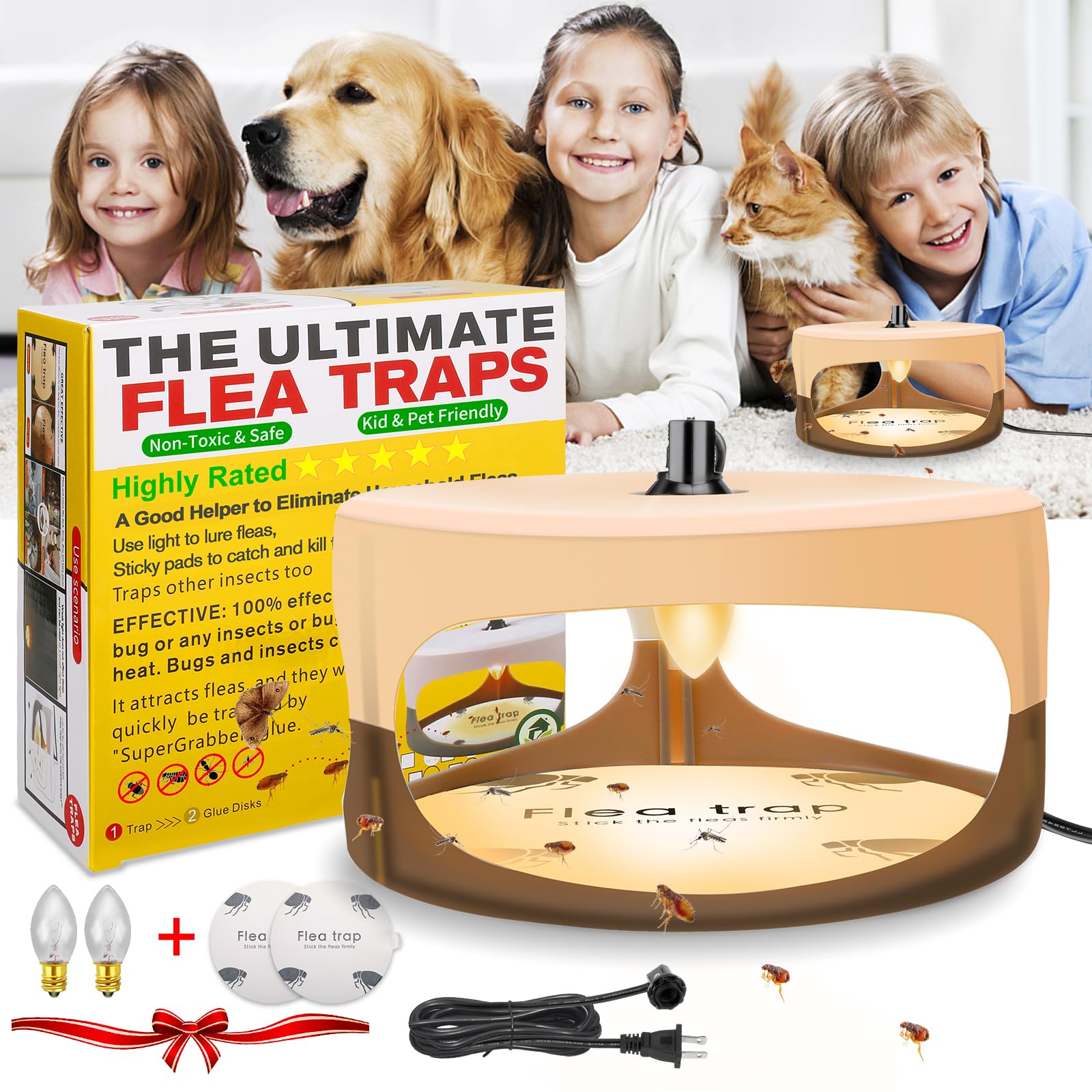 Mua Protecker Flea Trap,Flea Light Trap for Indoor,Flea Traps for ...