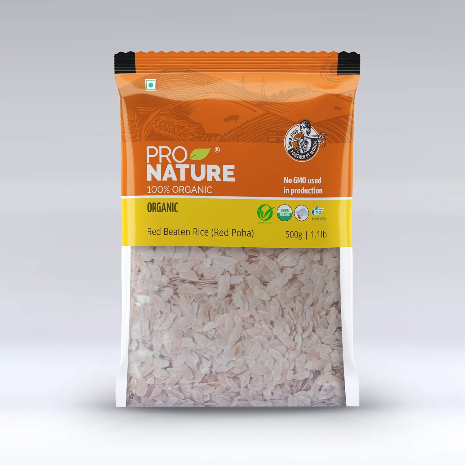 Pro Nature 100% Organic Red Beaten Rice (RedPoha)500g: Amazon.in ...