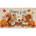 Amazon.com: Tailus Happy Fall Squirrel Decorative Front Door Mat ...