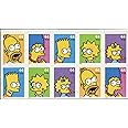 Amazon.com: The Simpsons Postage Stamps Block of 10 US Postage Stamps ...