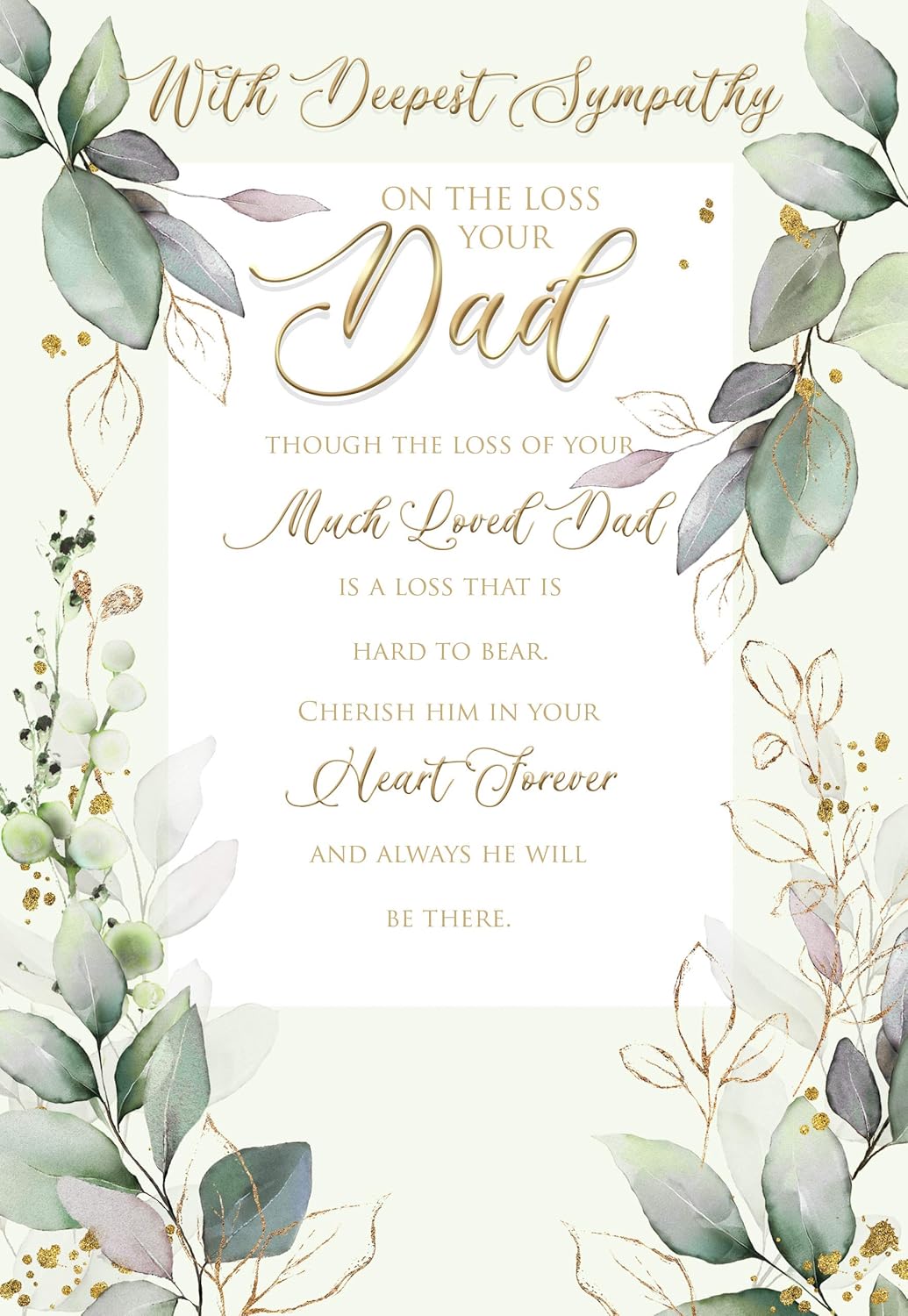 On The Loss of Your Dad Sympathy Card: Amazon.co.uk: Office Products