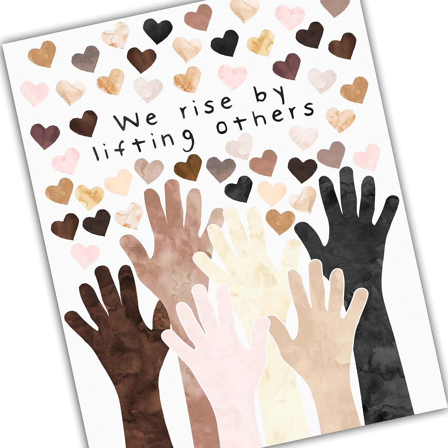 Amazon.com: Diversity Art for Kids We Rise By Lifting Others Different ...