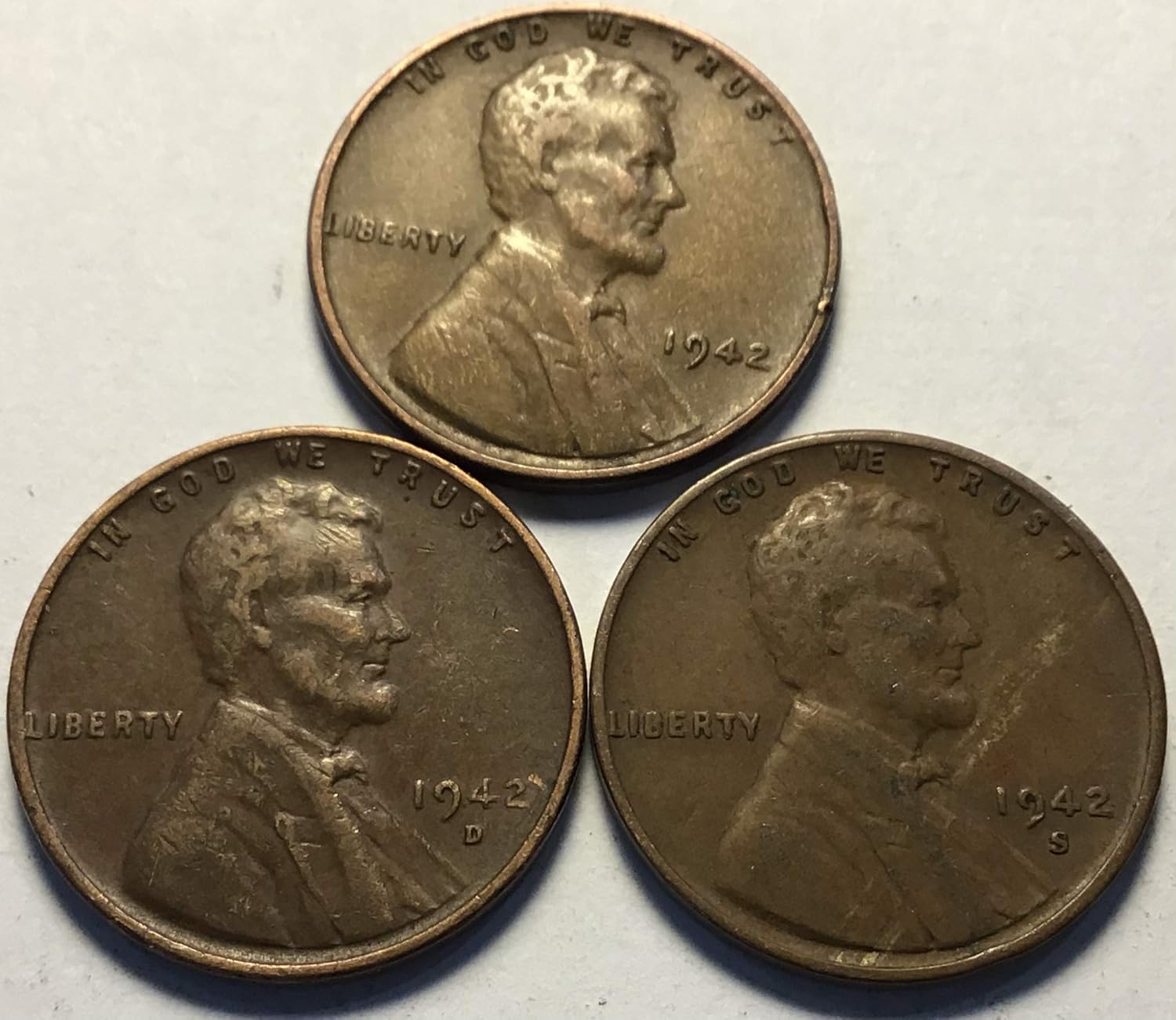 1942 P D S Lincoln Wheat Penny Cent PDS Set Very Fine At Amazon s 1942 P D S Lincoln Wheat Penny Cent PDS Set Very Fine At Amazon s