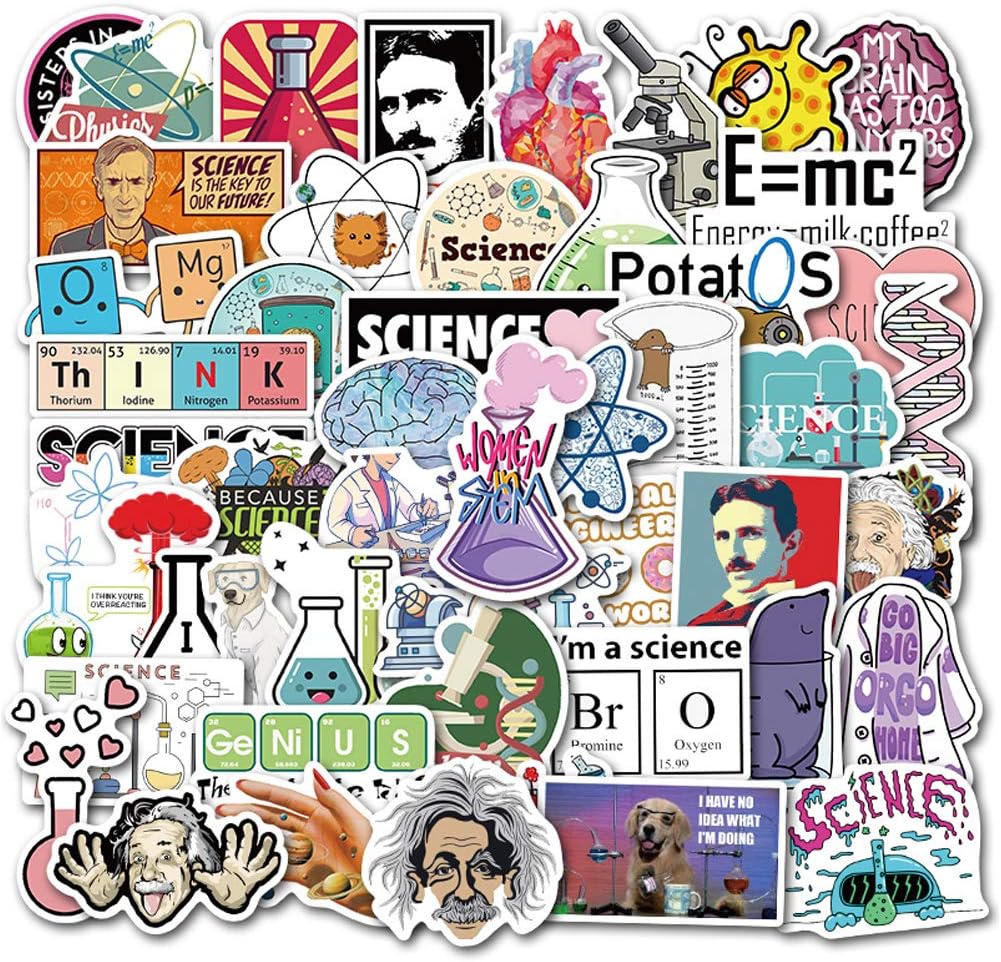 Amazon.com: 50PCS Science Stickers Student Laboratory Stickers ...