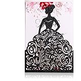 Amazon.com: FEIYI 25PCS Laser Cut Wedding Invitations Cards for ...