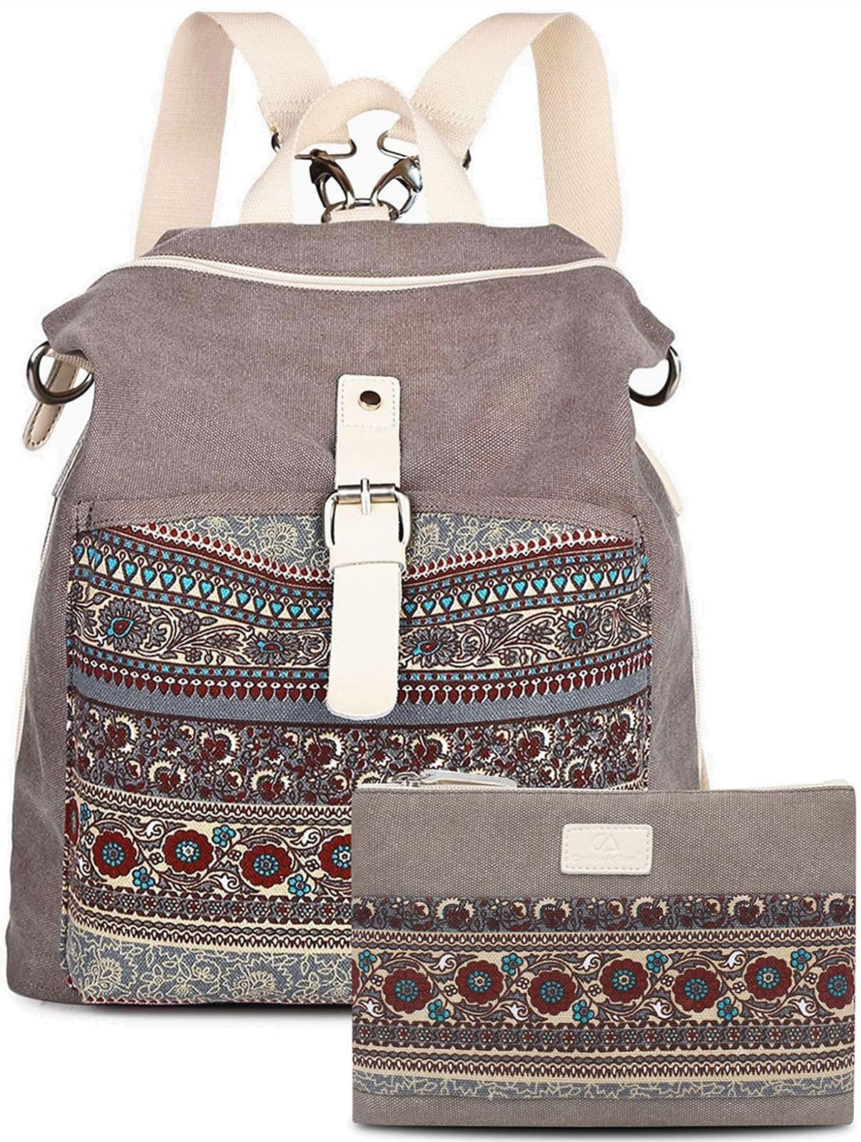 Backpack Purse Set Women Ladies Fashion Casual Lightweight Shoulder Bag ...