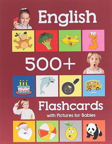 English 500 Flashcards with Pictures for Babies: Learning homeschool ...