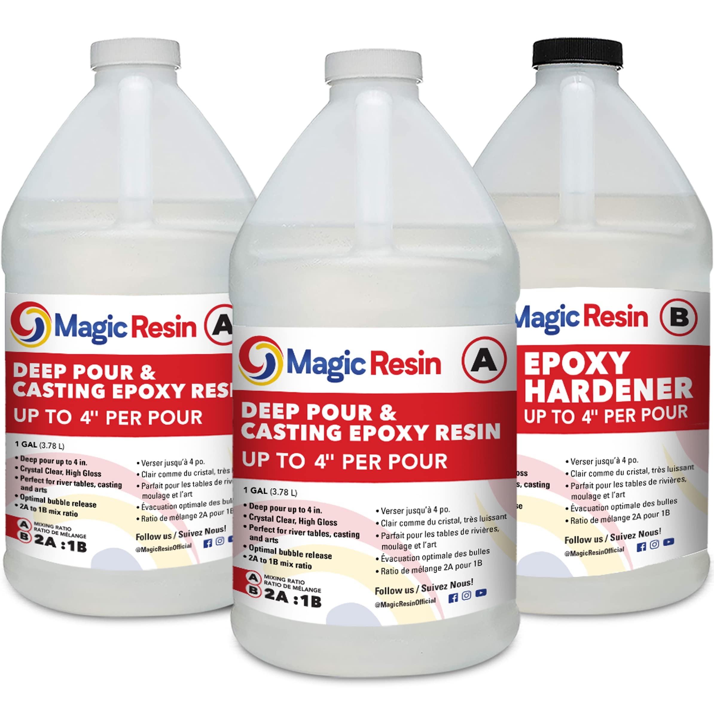 Deep Pour Epoxy Resin for River Table | 3 Gallon (11.4 L) | 4'' Deep ...