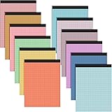 Amazon.com : Ctosree 12 Pads 8.5 x 11 Inch Quad Legal Notepads Colored ...
