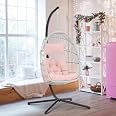 Amazon.com: Brafab Pink Egg Chair with Stand Indoor Outdoor Swing Egg ...