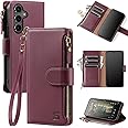 Amazon.com: Shieldtop for Samsung Galaxy S24 FE 5G Wallet Case with Card Holder,Women Men RFID ...