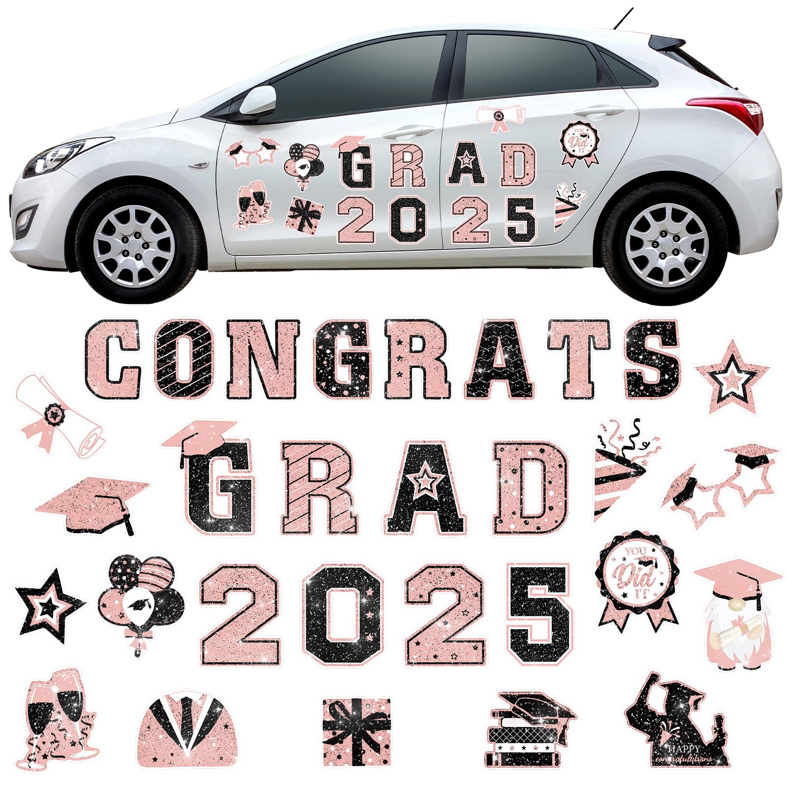 Landhoow 30 Pcs Graduation Car Magnets 2025 Senior Graduation Car ...