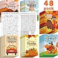 Amazon.com: 48PCS Thanksgiving Activity Books for Kids Fall Turkey ...