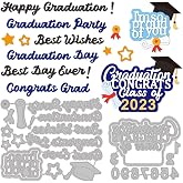 Amazon.com: Whaline 16 Designs Graduation Metal Die Cuts Congrats Grad ...