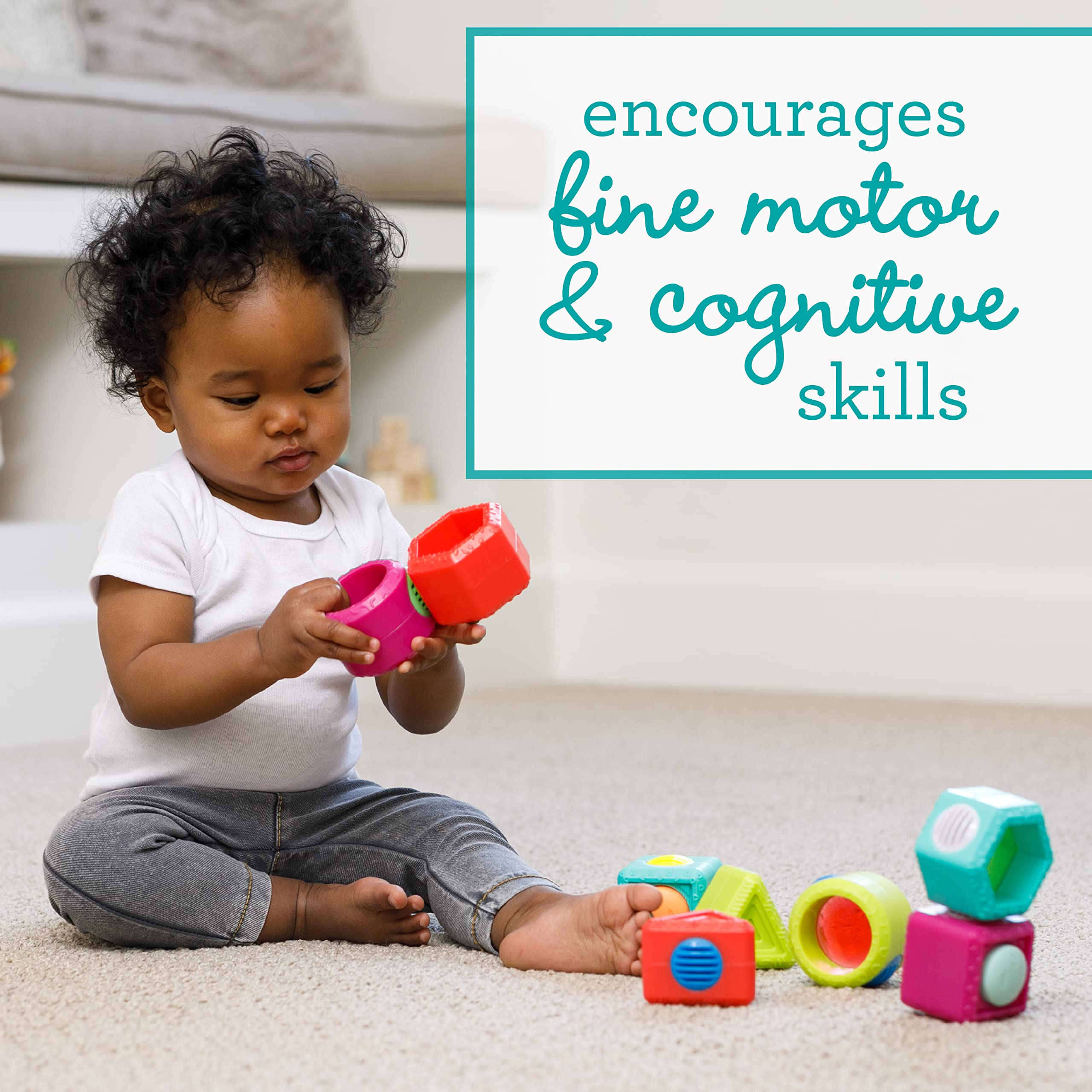 Mua Infantino Peek & See Activity Blocks - Fine Motor Skills, Stacking ...