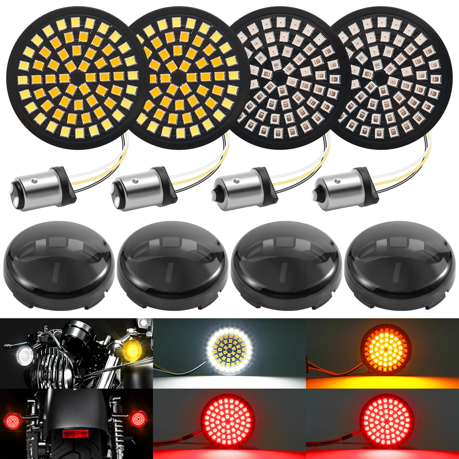 YALTIES 1157 1156 LED Turn Signals, 2" Bullet Led Lights Front Rear ...