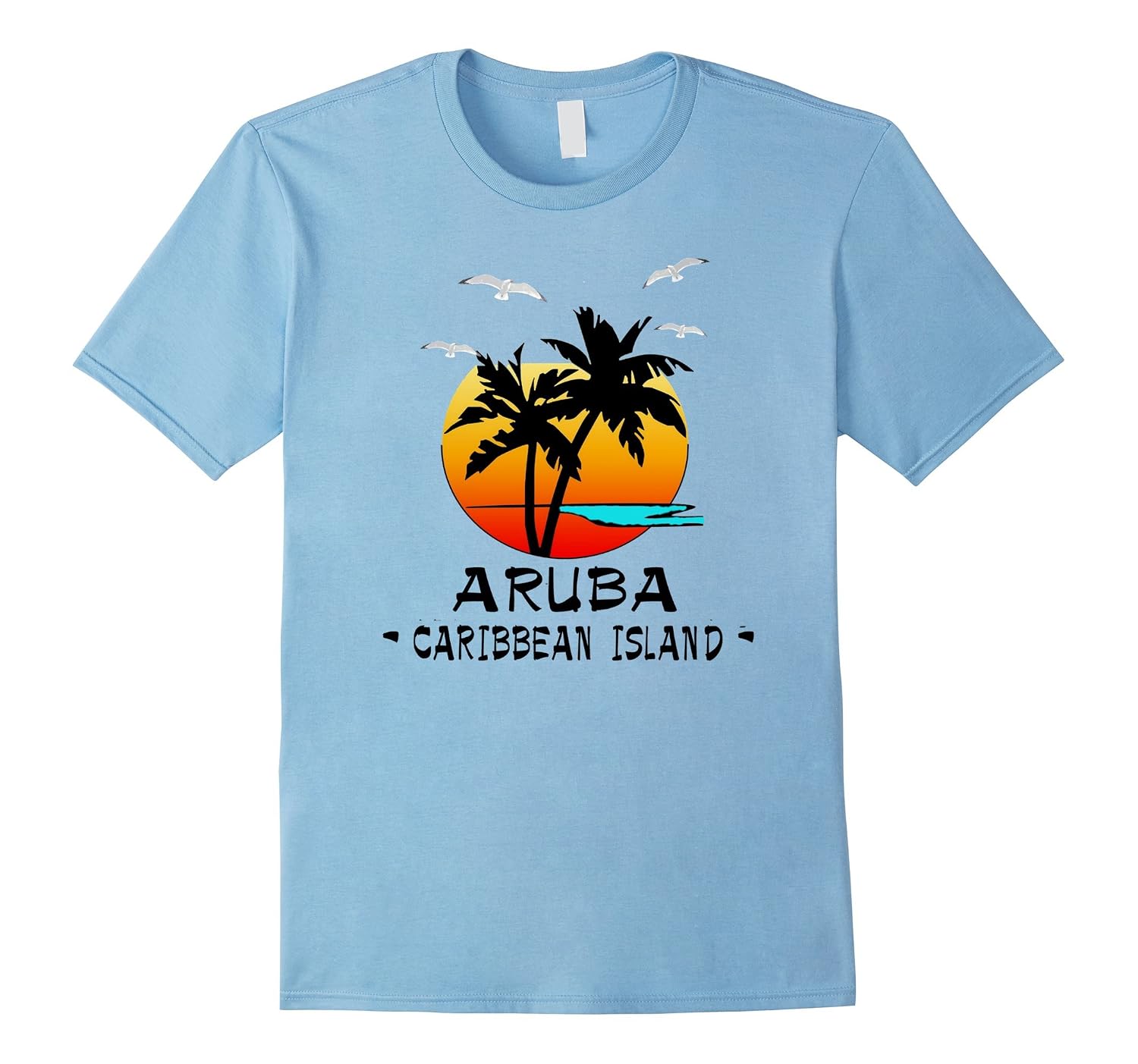 TROPICAL ARUBA CARIBBEAN ISLAND WARM SUNNY VACATION T-SHIRT-4LVS ...