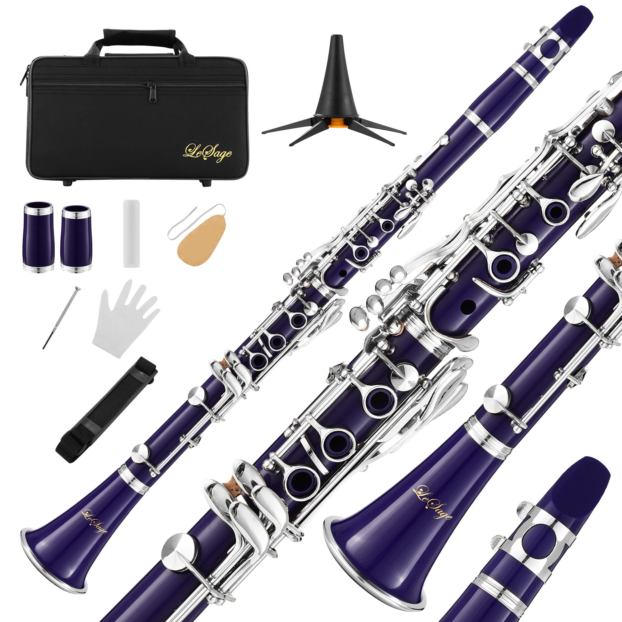 Beginner Bands Glory B Flat Clarinet, Student Clarinet For Beginner ...