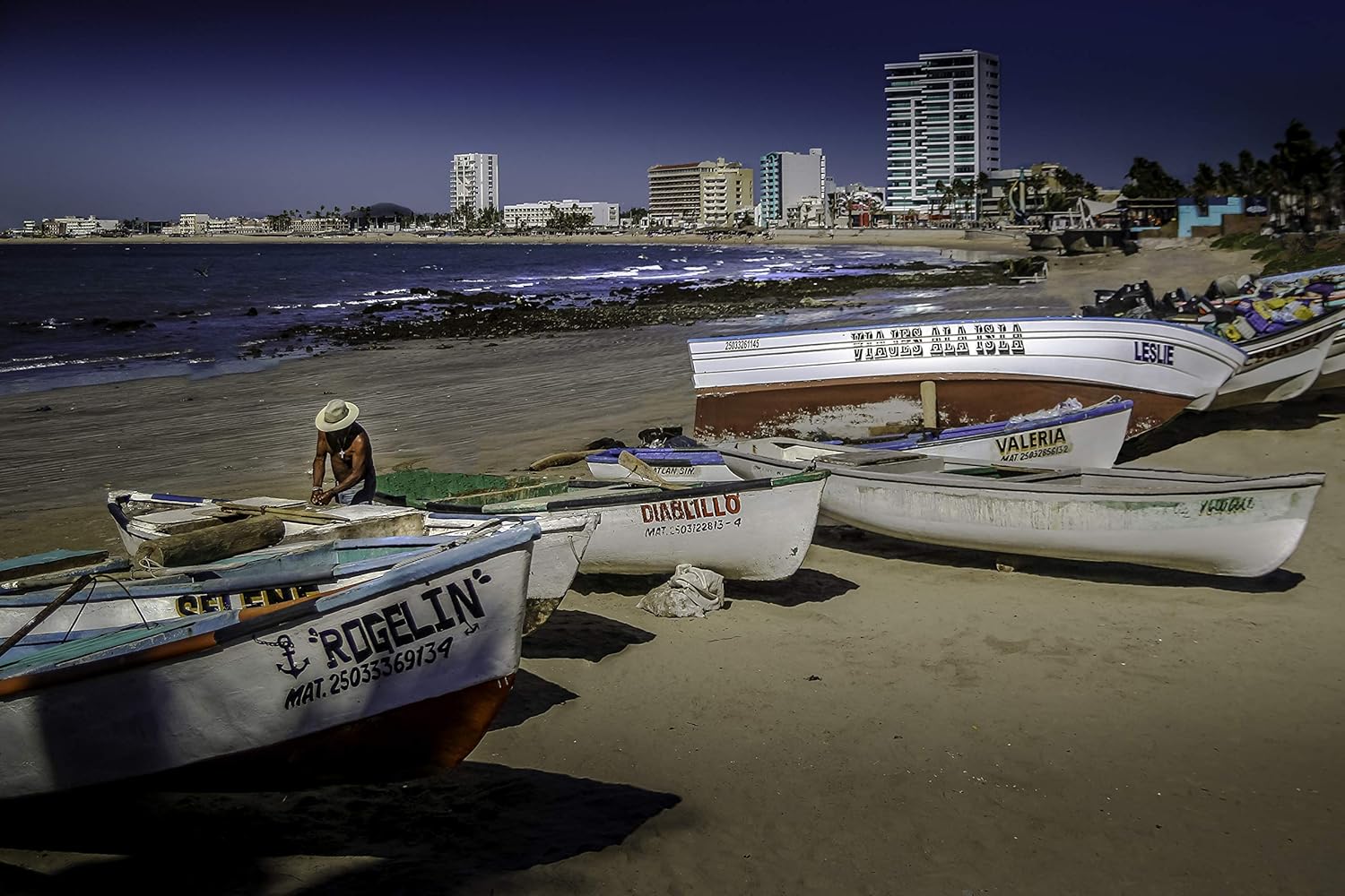 Amazon.com: Photo Print - Man-Made Boats - Mazatlan shoreline: Handmade