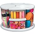 Deflecto Rotating Carousel Craft Organizer, 9-Canister, Includes 3" and ...