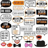 Amazon.com: 29 pcs Office Party Photo Booth Props, Funny Adult Work ...