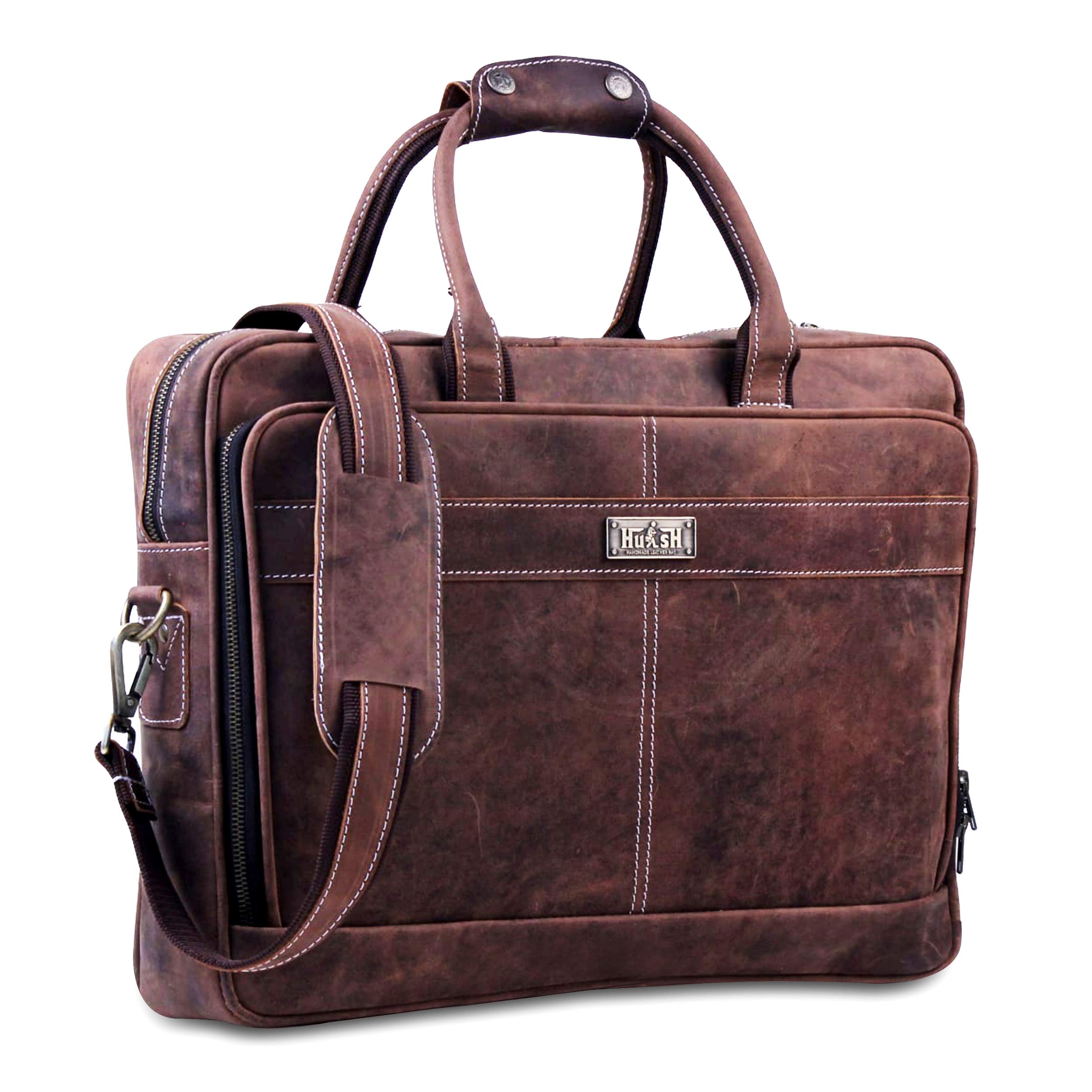 Mua 18 Inch Leather Laptop Bag for Computer Bag for Men– Supple Genuine ...