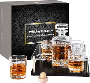 Amazon.com | Whiskey-Decanter-Set-with-glasses-whisky glass set ...