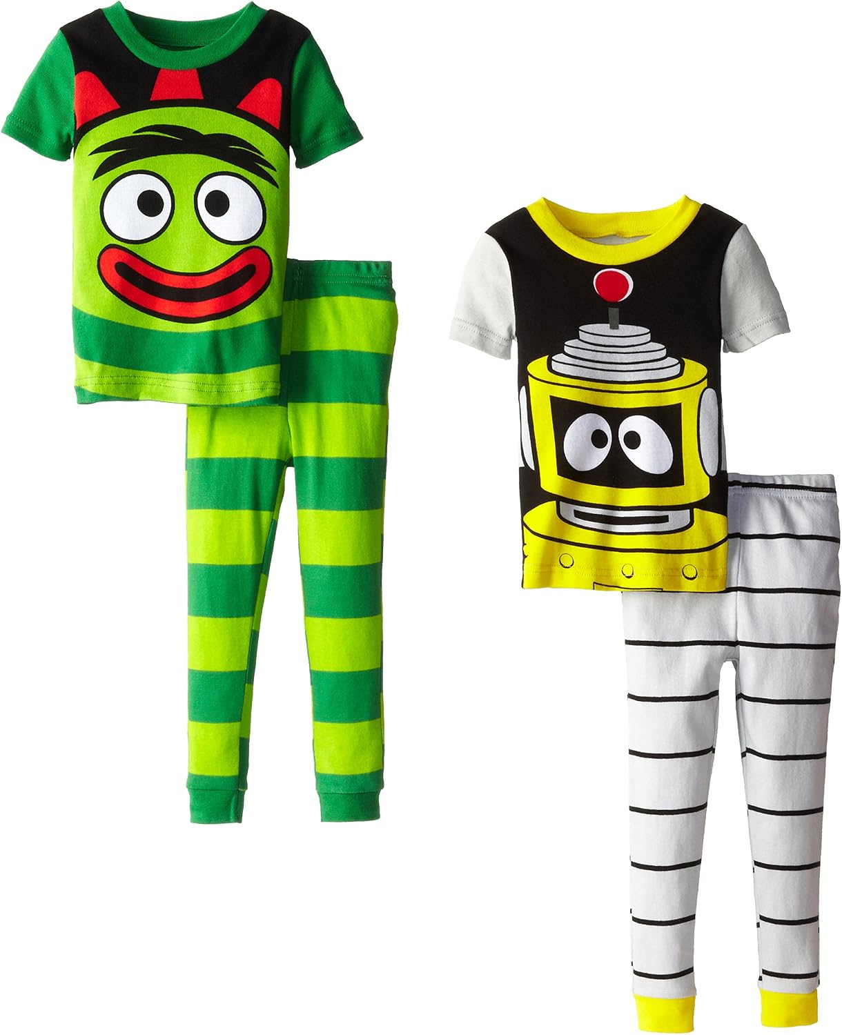Amazon.com: Yo Gabba Gabba Little Boys' Brobee and Plex Short Sleeve 4 ...