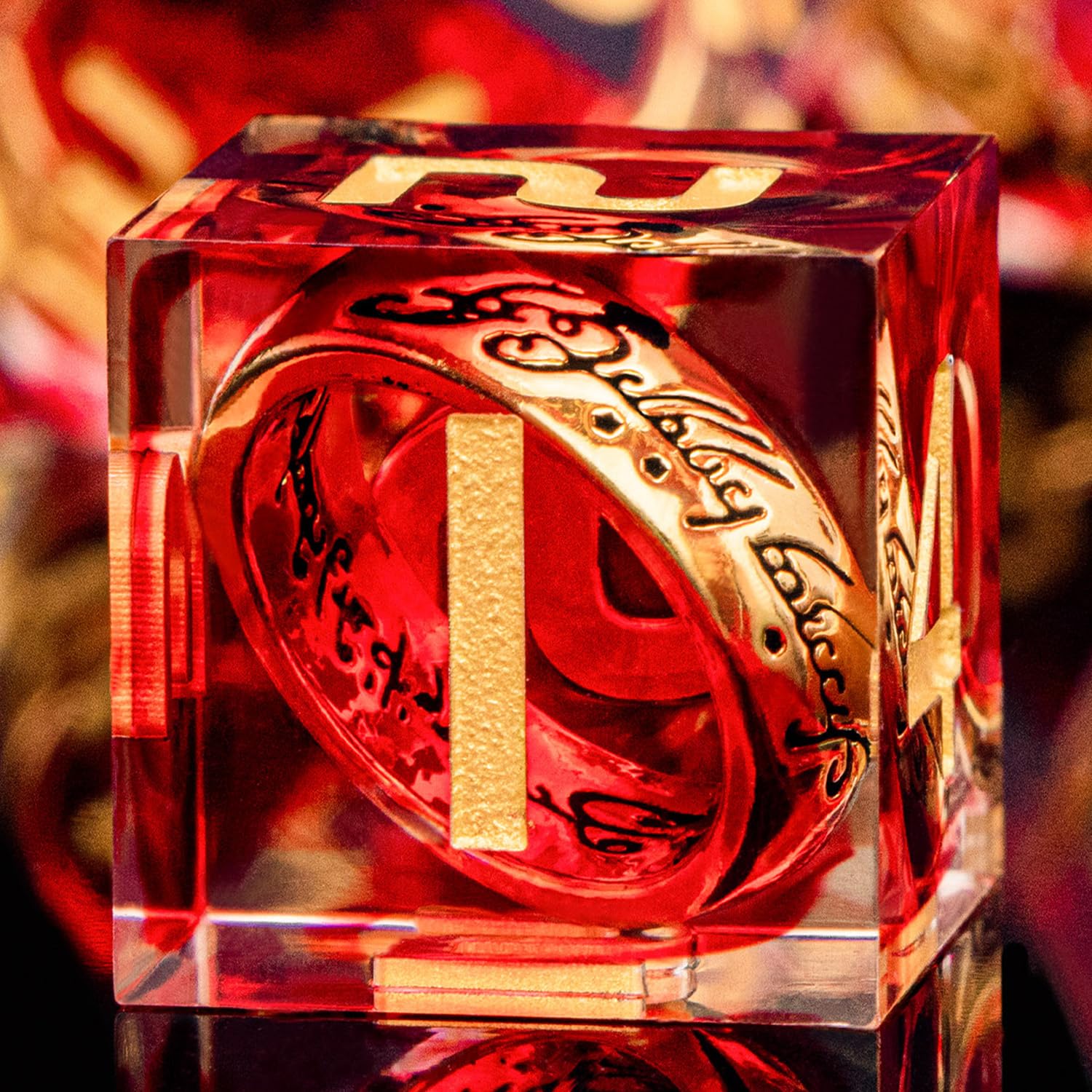 ORIFANTOU Magic Lord of The Rings DND Dice Set Sharp Edge Red Resin ...