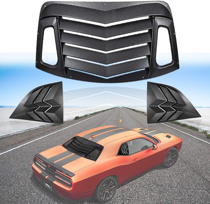 Side Window Scoop Covers Dodge Challenger Side Window Louvers 2008-2024 ...