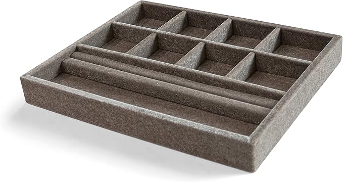 Jewelry Box drawer insert, Jewelry Organizer Tray, Wood and Velvet Tray ...