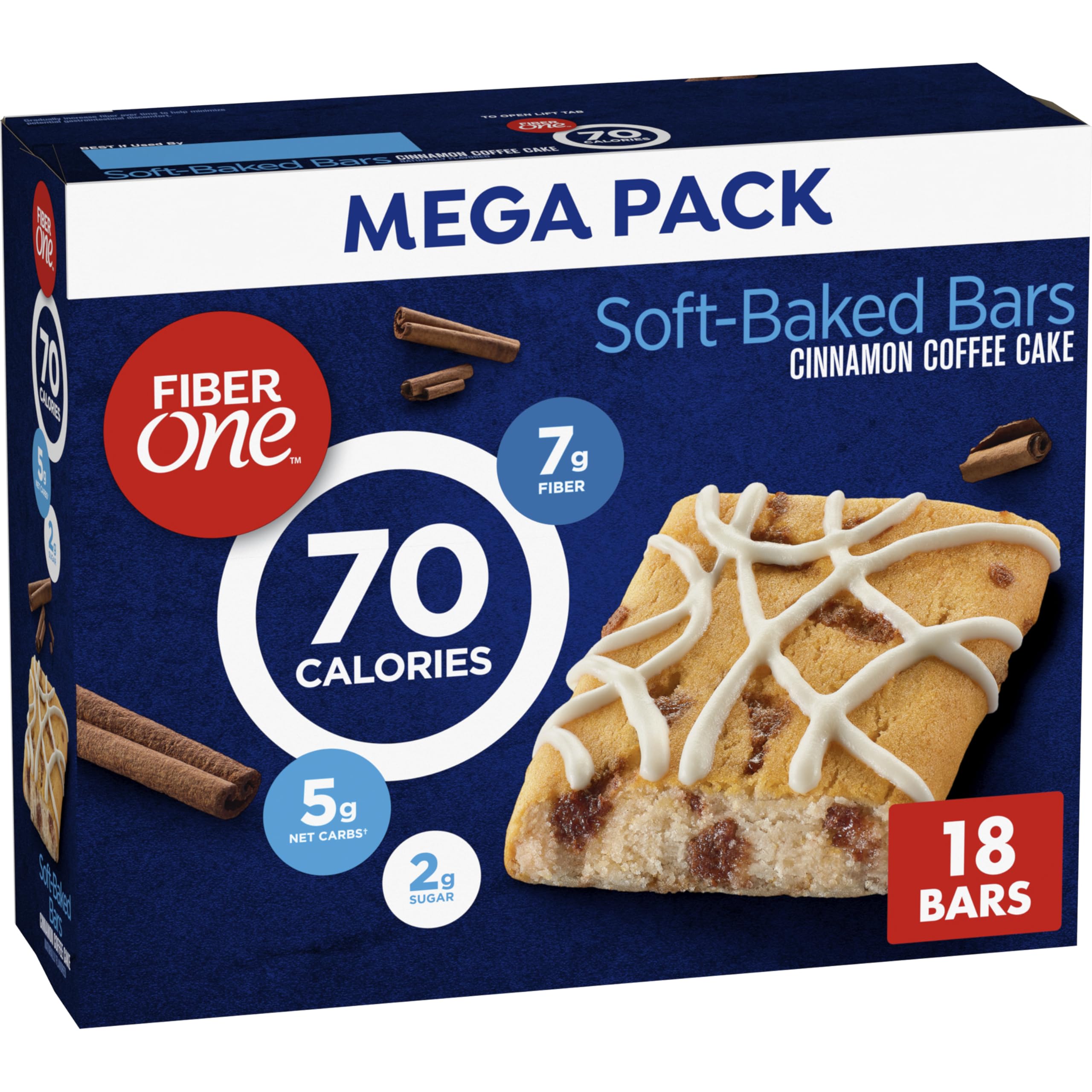 Mua Fiber One 70 Calorie Soft Baked Bars, Cinnamon Coffee Cake, Mega ...