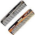 Amazon.com : Kent A OT Fine and Wide Tooth Pocket Comb, Fine Wide Teeth Dresser Comb For Hair ...